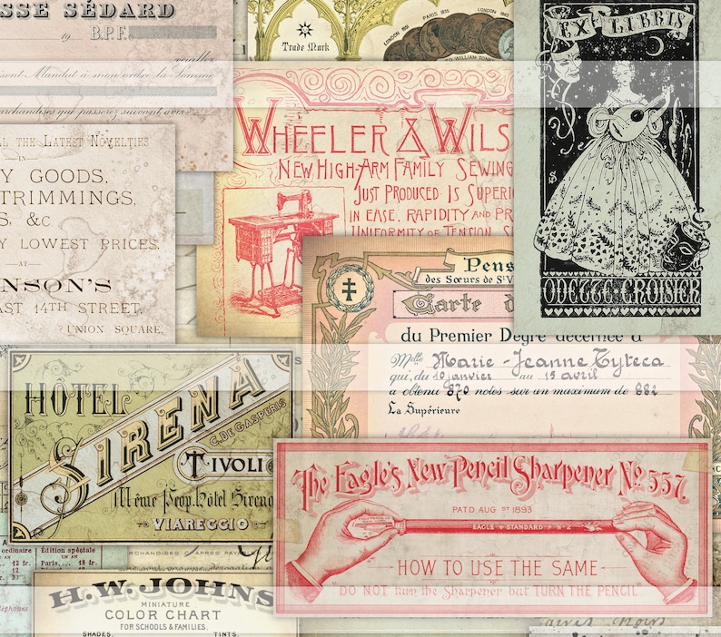 Digital Junk Journal Ephemera Printable Junk Journal Kit - Etsy