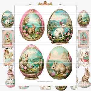 Hippity Hop Easter Crafting Printable Kit, Junk Journal Ephemera ...