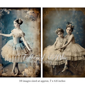 Tattered Blue Junk Journal Kit, Ballerina, Digital Papers, Ballet ...