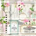 Printable Junk Journal Ephemera Kit, Spring Flowers, Shabby Chic Papers ...