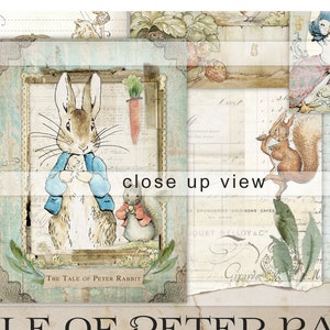 Peter Rabbit Printable Ephemera, Vintage Junk Journal Kit (digital ...