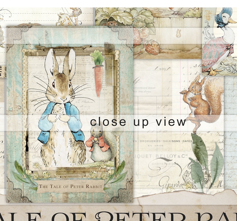Peter Rabbit Junk Journal Kit Printable Pages Beatrix Potter - Etsy