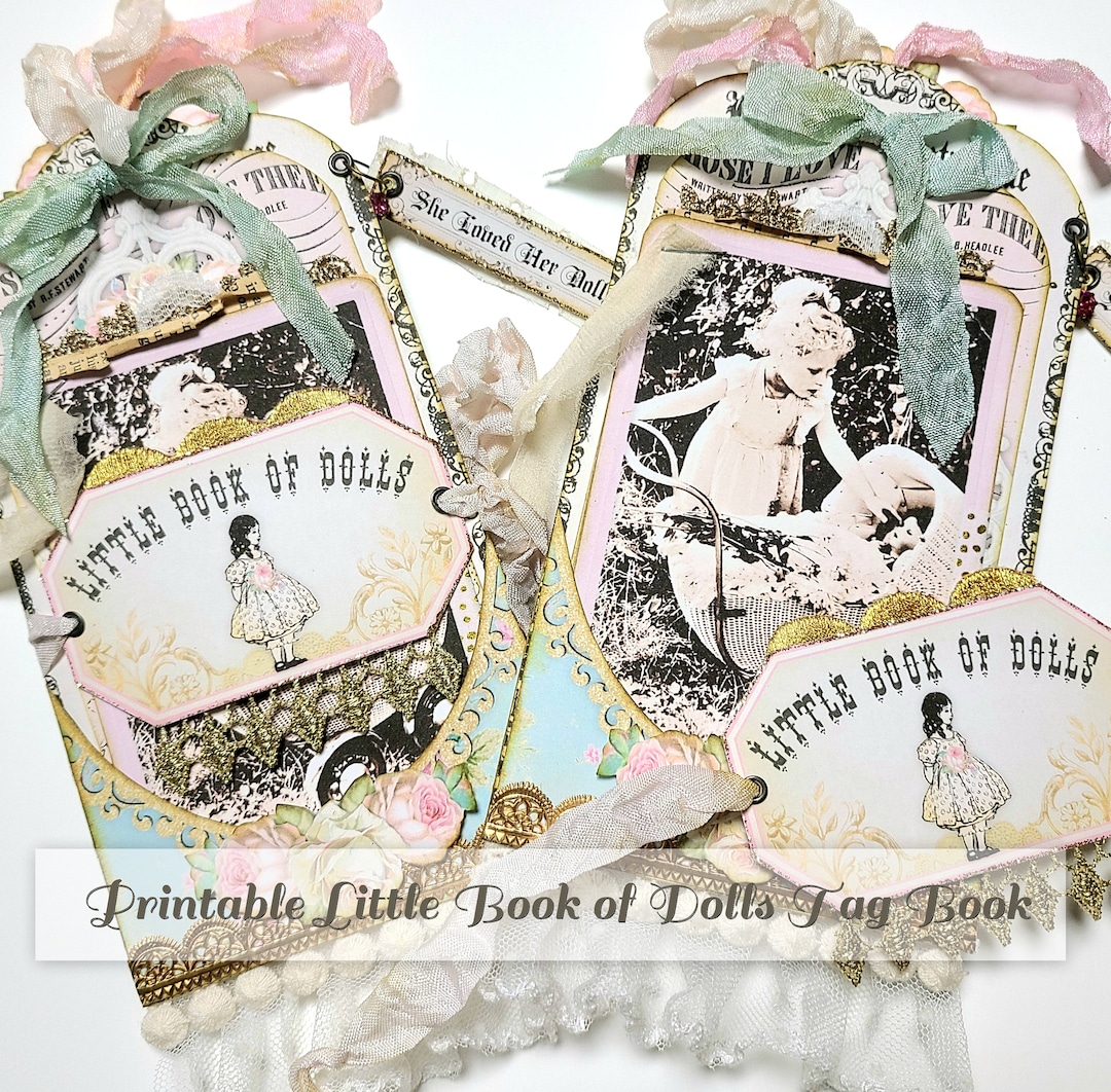 Printable Junk Journal Folio, Folder, Little Book of Dolls, DIGITAL ...