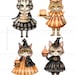Halloween Cats and Cakes Printable Paper Dolls, Junk Journal Kit ...