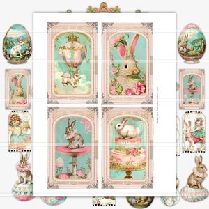 Hippity Hop Easter Crafting Printable Kit, Junk Journal Ephemera ...