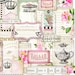 Printable Junk Journal Ephemera Kit, Spring Flowers, Shabby Chic Papers ...