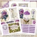 Purple Junk Journal Printable Digital Kit Lines Pages Papers - Etsy