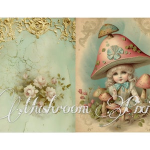 Mushroom Pixies Junk Journal Kit, Junk Journal Mushrooms, Printable ...