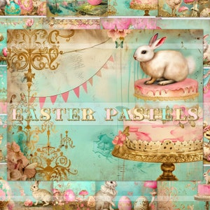 Easter Junk Journal Printable Kit, Foldable Landscape Pages, Vintage ...