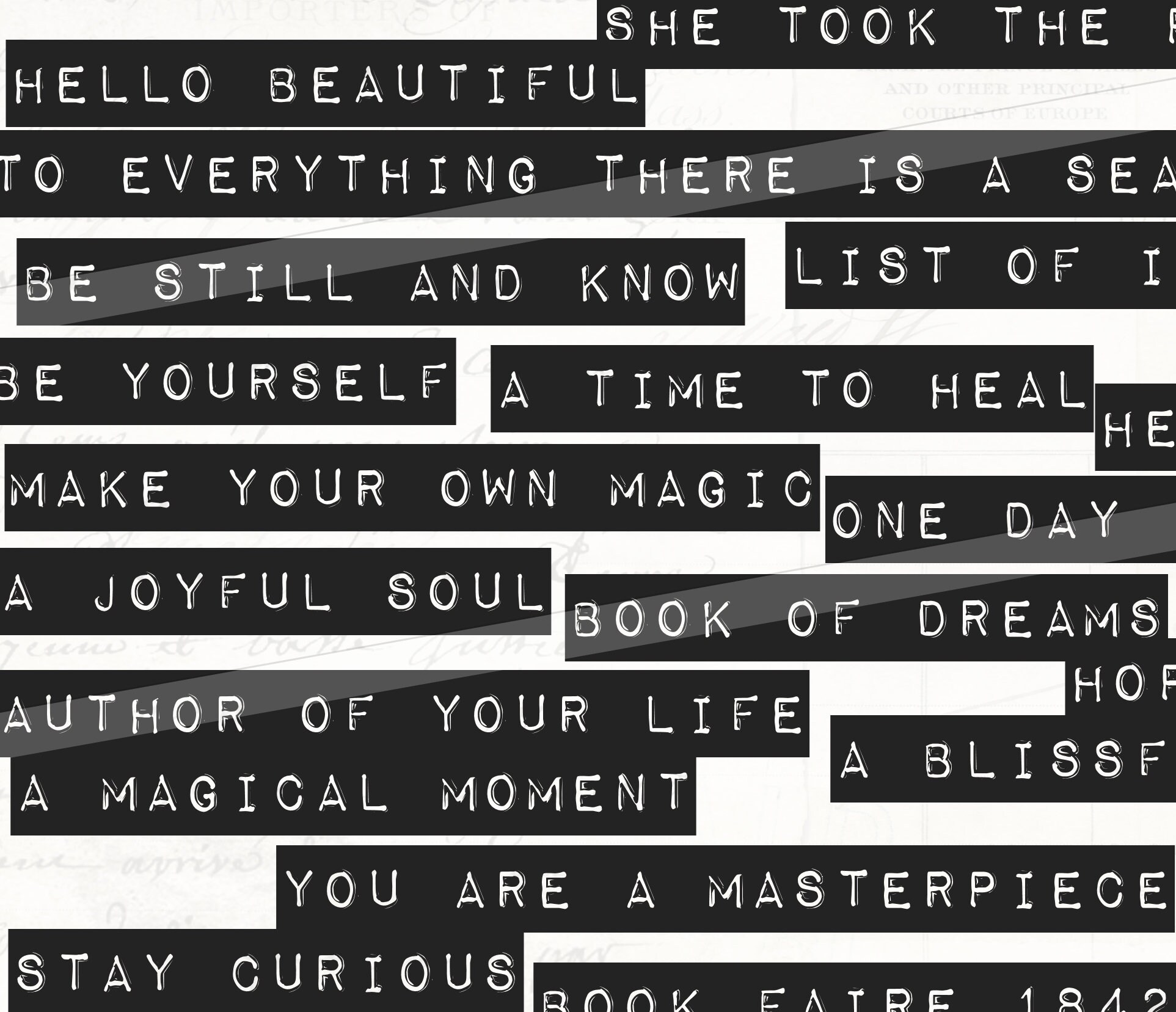 Printable Junk Journal Words, Quotes, Positive Affirmations ...