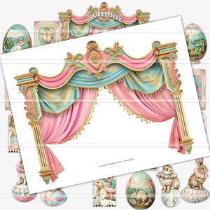 Hippity Hop Easter Crafting Printable Kit, Junk Journal Ephemera ...