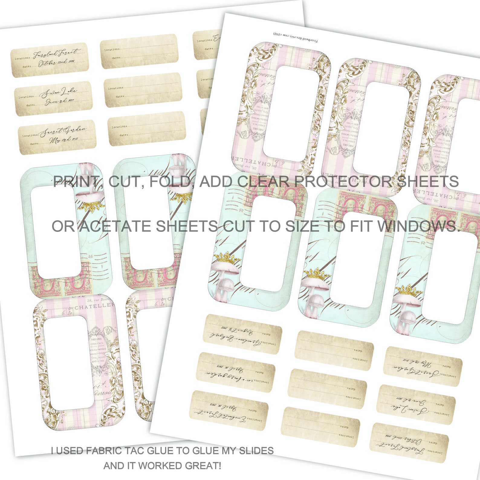 Printable Specimen Slide Cards for Junk Journals - Etsy