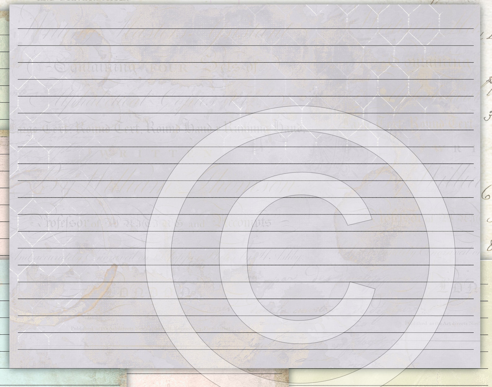 Printable Lined Journal Pages Junk Journal Digi Paper Kit | Etsy