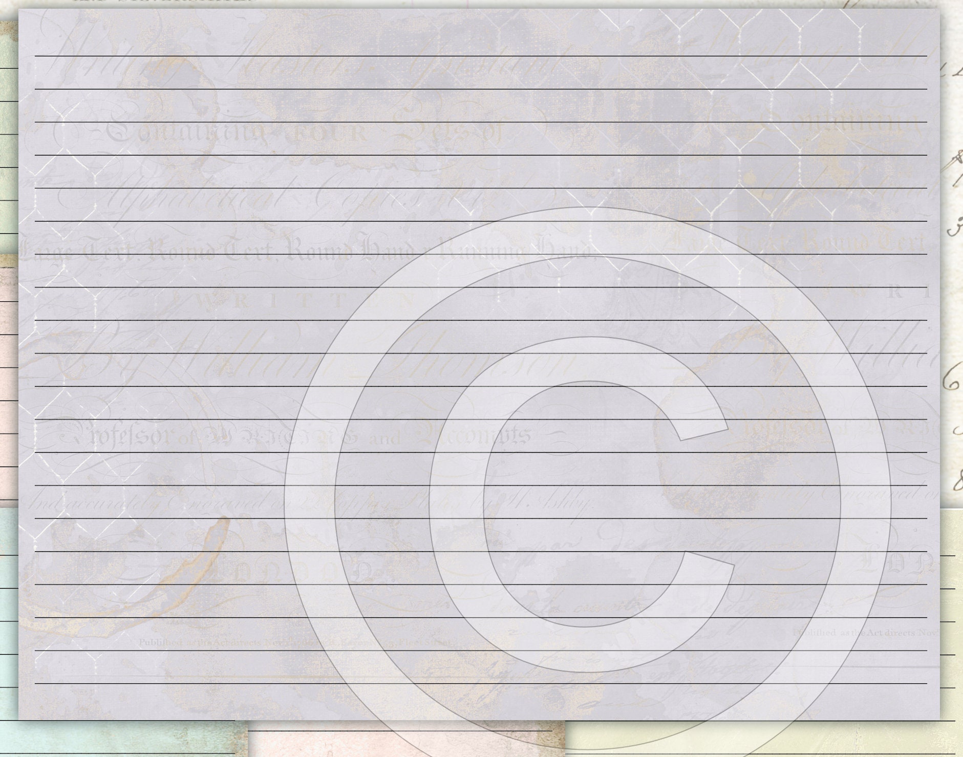 Printable Lined Journal Pages Junk Journal Digi Paper Kit - Etsy