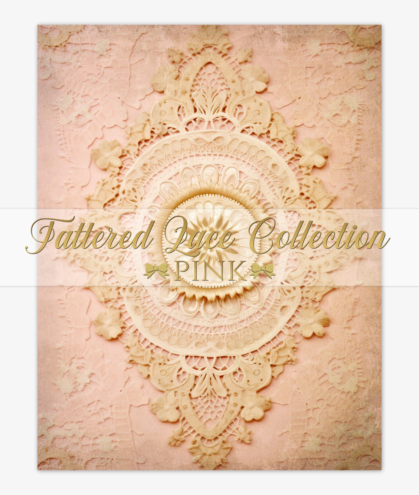 Pink Tattered Lace Printable Paper, Junk Journal Pages, Vintage Lace ...