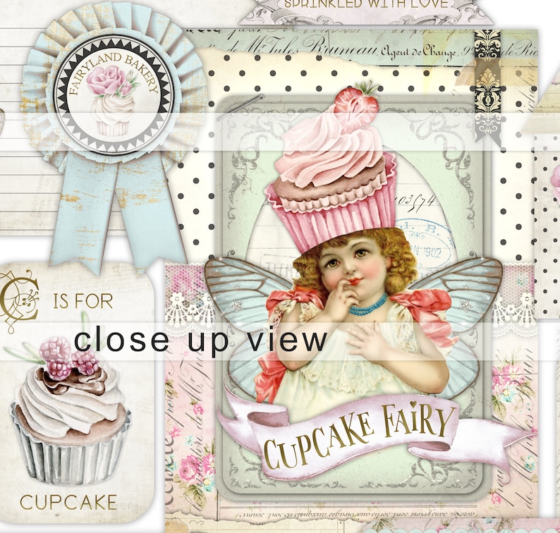 Cupcake Junk Journal Kit Printable Recipe Card Baking Journal | Etsy