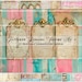 Printable Tattered Antique Ledger Papers, Pink Junk Journal Pages ...