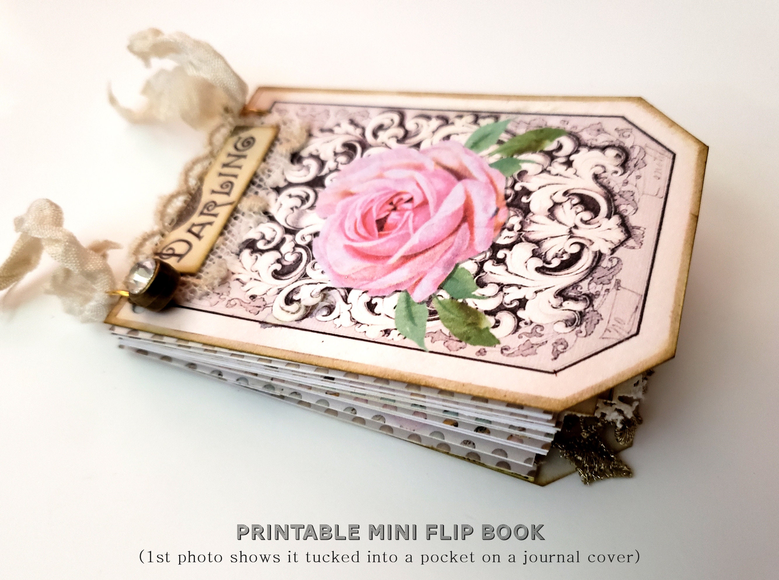 Junk Journal Mini Note Book Printable Journaling Supplies - Etsy
