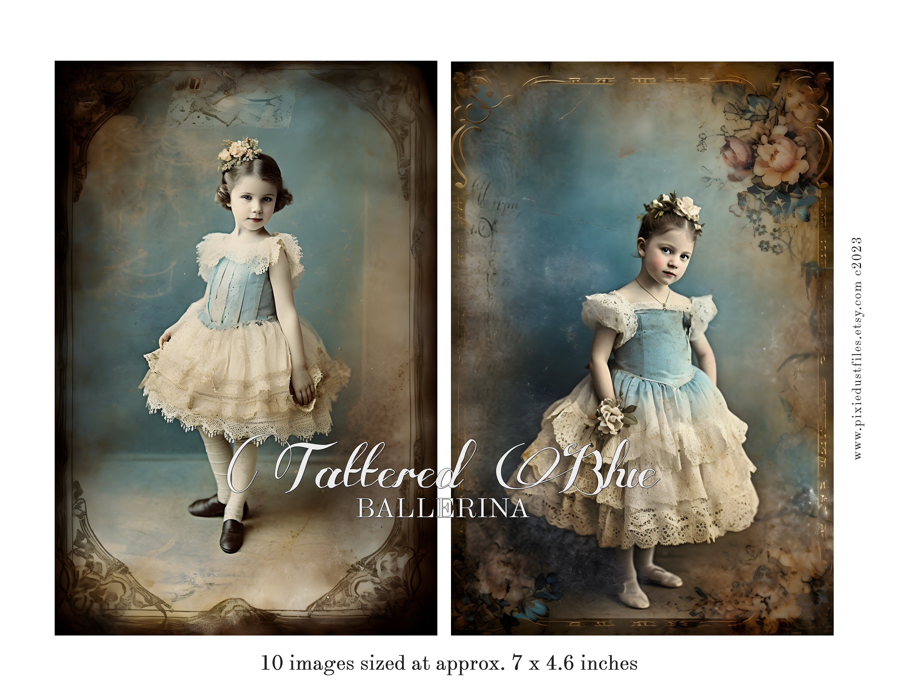 Tattered Blue Junk Journal Kit, Ballerina, Digital Papers, Ballet ...
