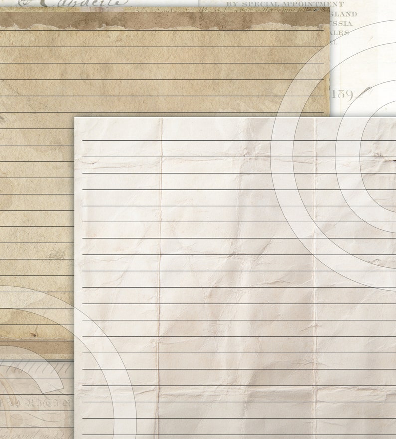 Printable Lined Journal Paper Pages Coffee Dyed Tea Stained Vintage ...