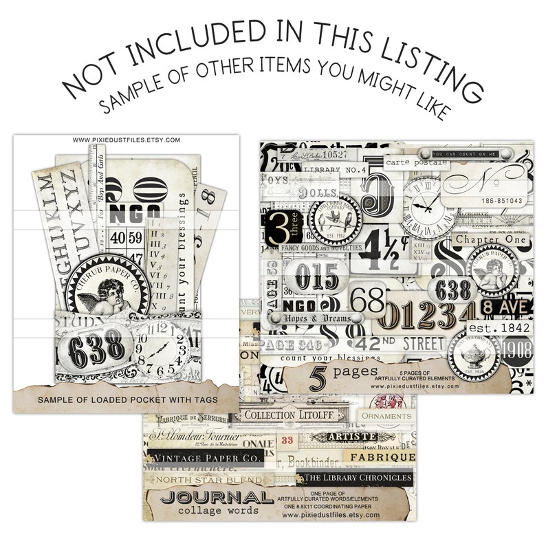 Digital Junk Journal Ephemera Printable Junk Journal Kit - Etsy
