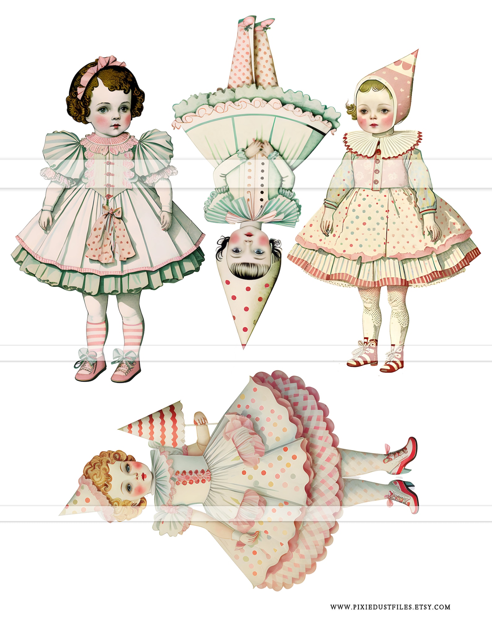 Printable Paper Doll Kit Junk Journal Ephemera Digital - Etsy Canada