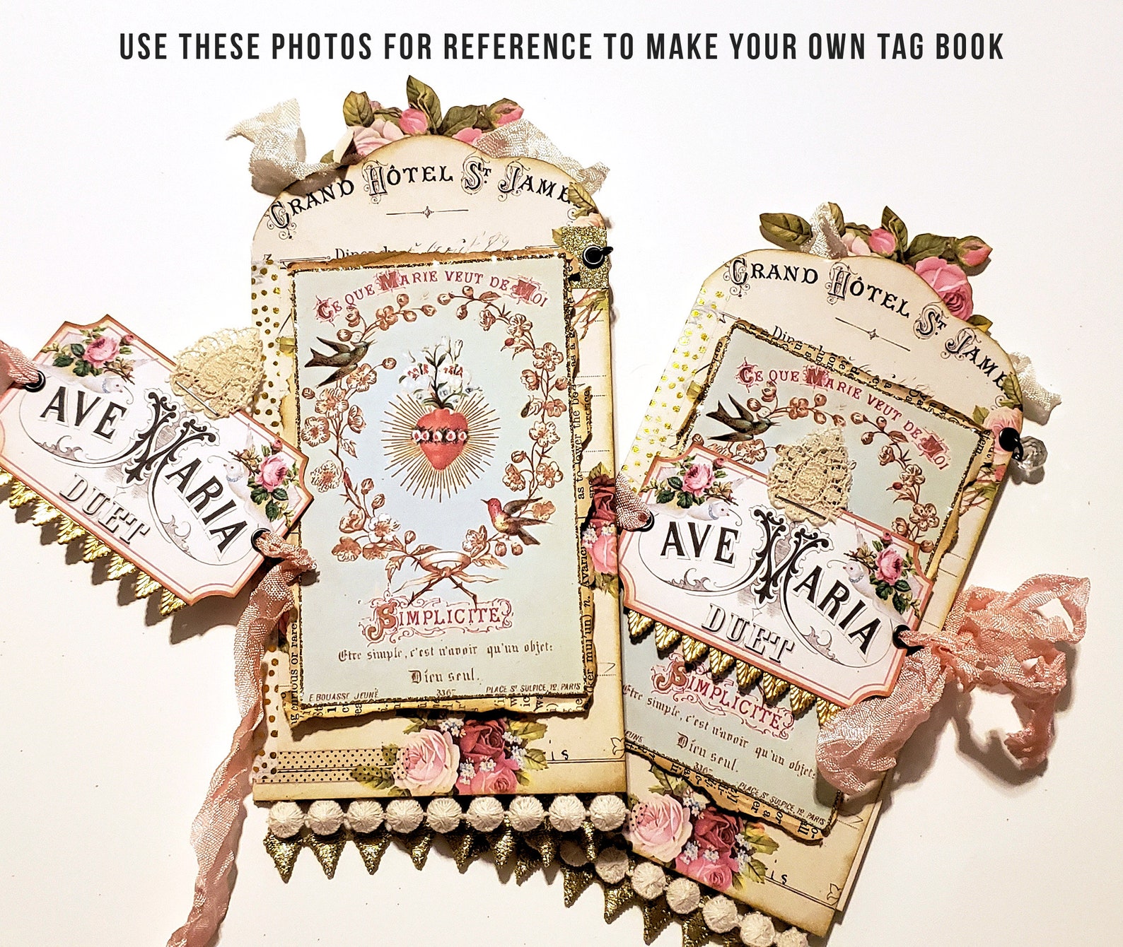 Ave Maria Catholic Prayer Junk Journal Tag Book Printable Digital ...