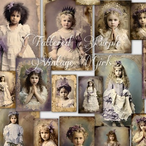 Tattered Purple Junk Journal Kit, Digital Ephemera, Junk Journal ...