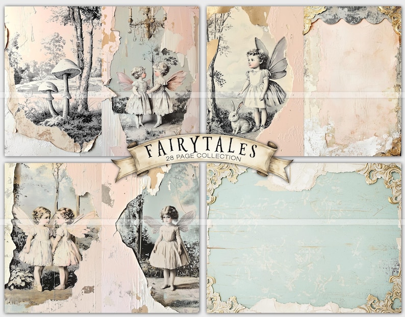 Fairytales, Printable Junk Journal Kit, Fairy Theme Journal Pages ...