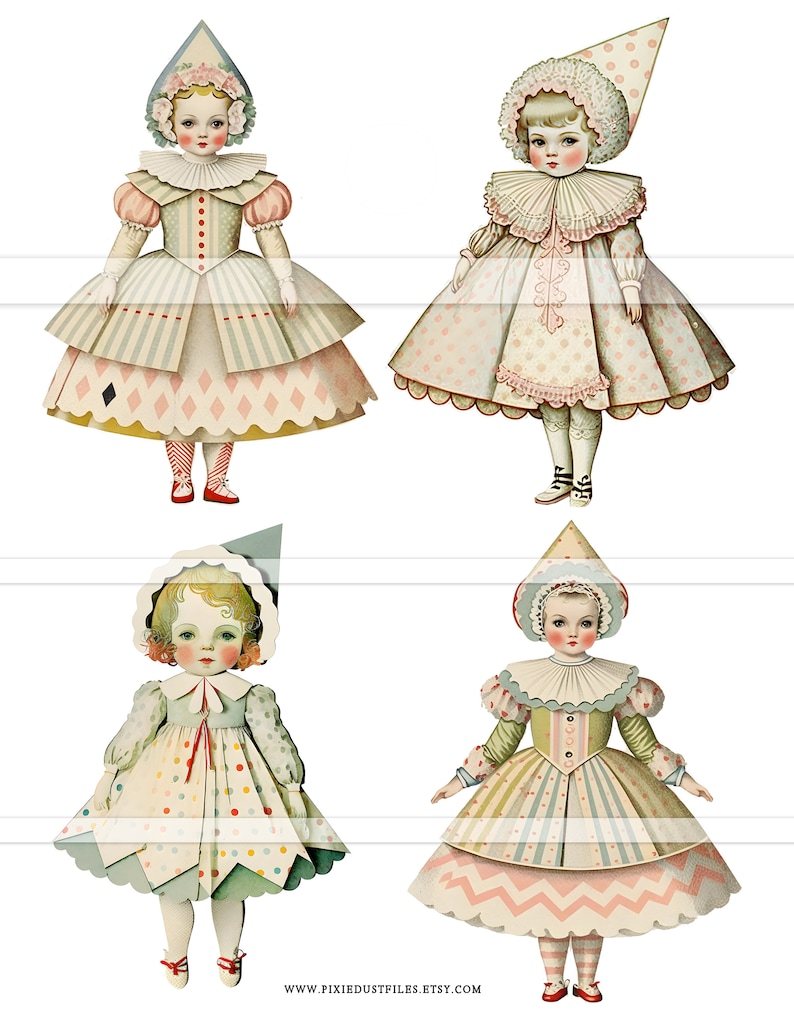 Printable Paper Doll Kit Junk Journal Ephemera Digital - Etsy Canada