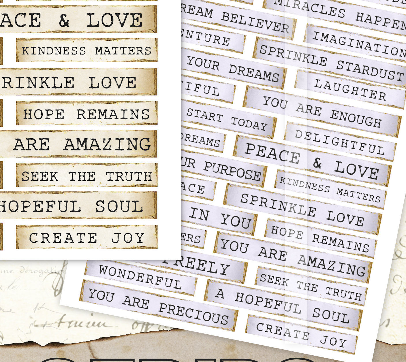 Printable Junk Journal Words Positive Quotes Affirmations - Etsy