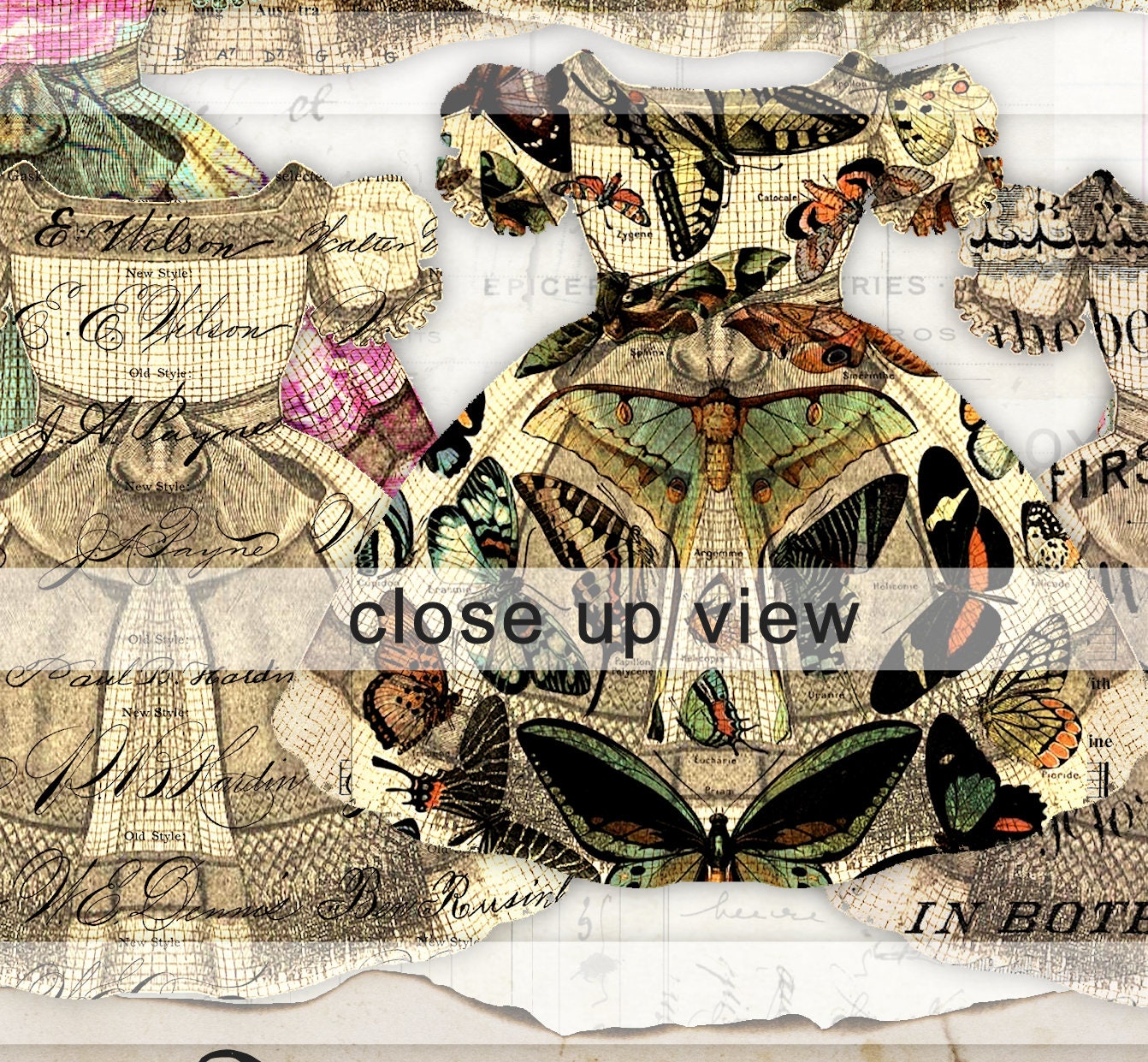 Printable Little Dresses Junk Journal Kit Digital Collage Sheet Fussy ...