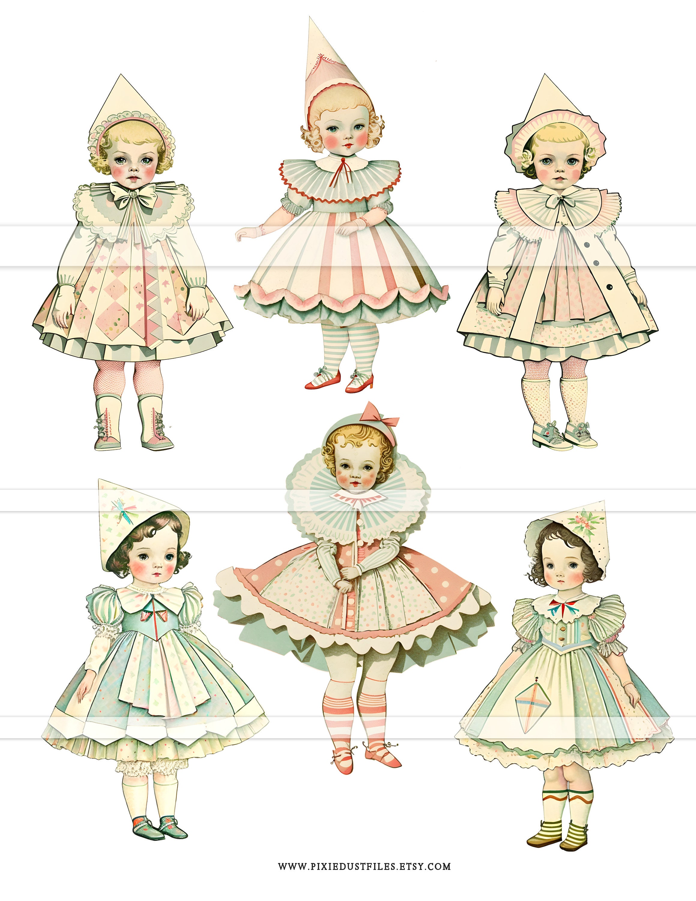 Printable Paper Doll Kit Junk Journal Ephemera Digital - Etsy Australia