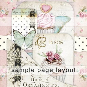 Cupcake Junk Journal Kit Printable Recipe Card Baking Journal Cooking ...