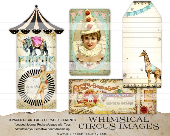 Vintage Sirkus Illustrasjoner Dekorative Vintage Zirkus Clown