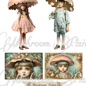 Mushroom Pixies Junk Journal Kit, Junk Journal Mushrooms, Printable ...