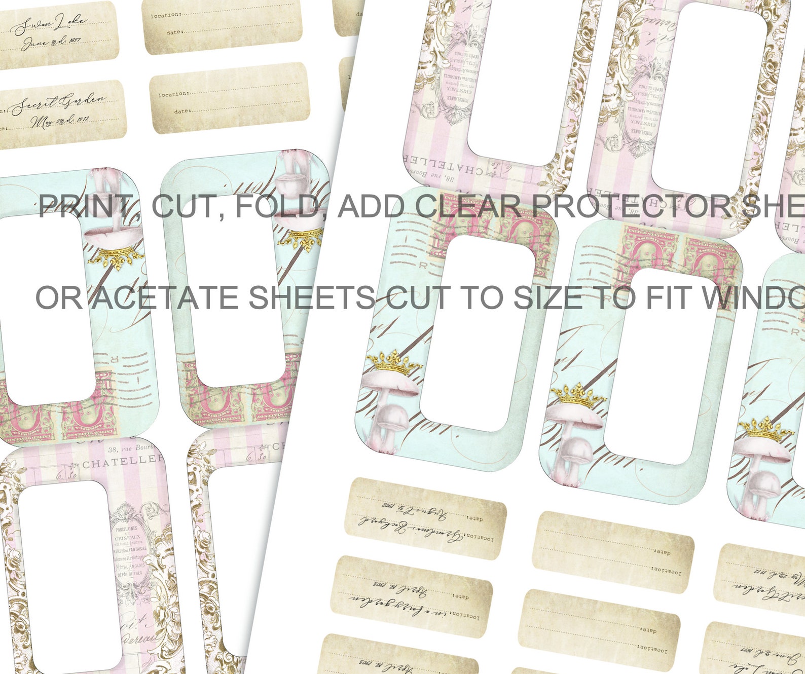 Printable Specimen Slide Cards for Junk Journals - Etsy