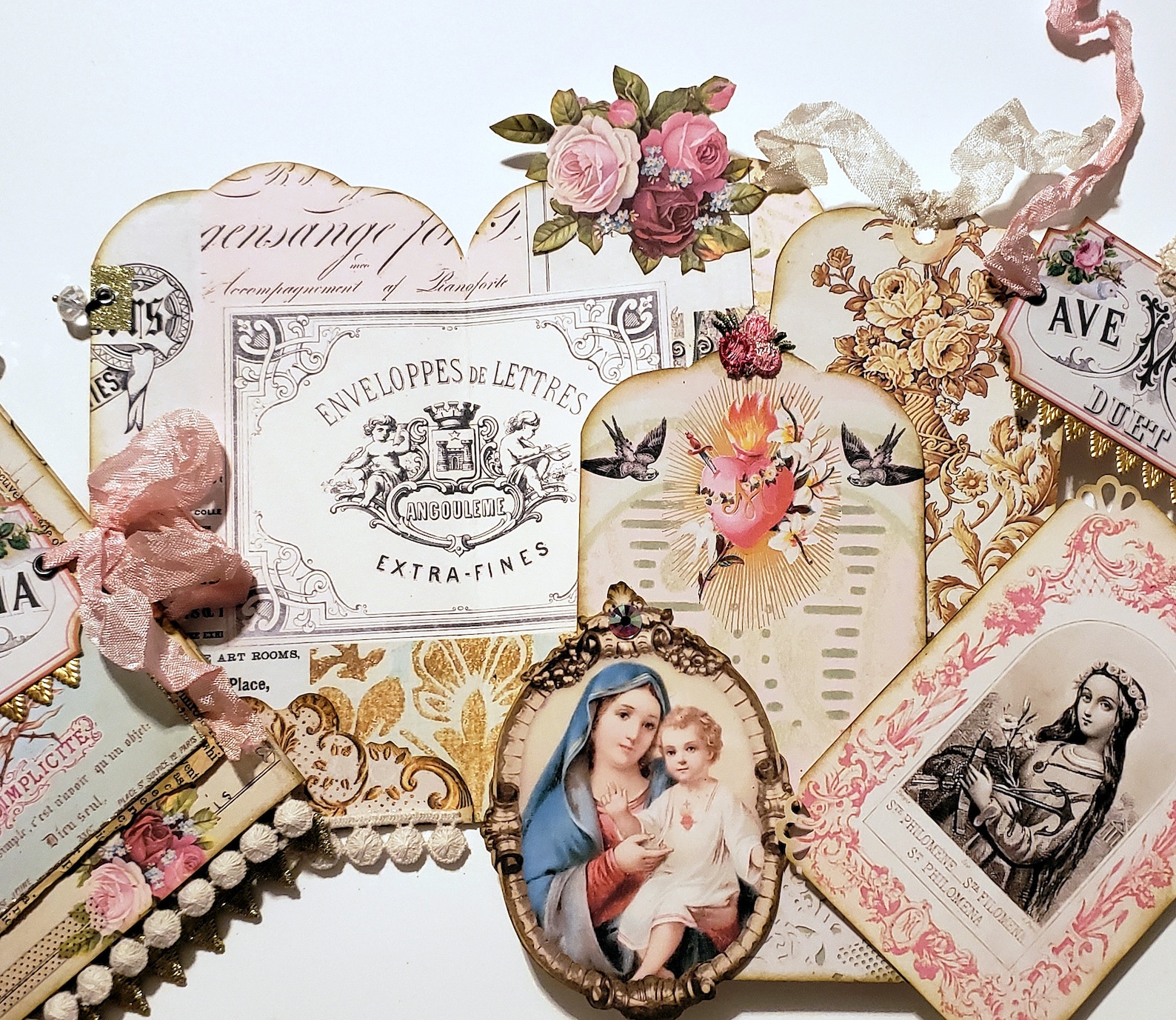 Ave Maria Catholic Prayer Junk Journal Tag Book Printable Digital ...