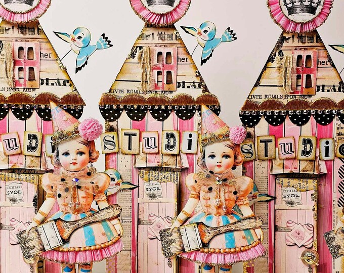 Dolly Studio, Handmade Paper Doll and House Art Studio, Collage ...