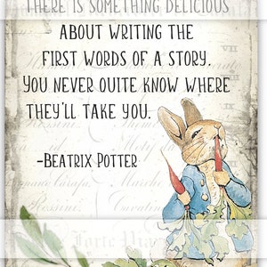 Printable Peter Rabbit Quotes Beatrix Potter Images Digital Collage ...
