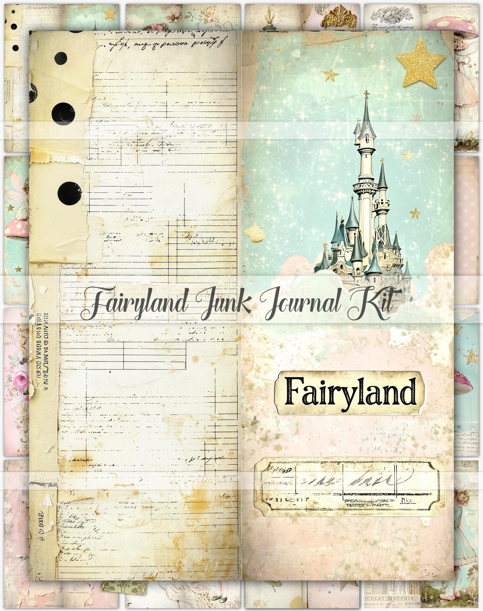 Fairy Junk Journal Kit, Fairies Digital Journal Pages, Printable ...