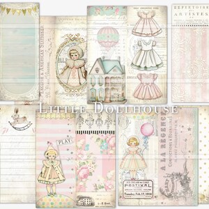 Paper Doll Junk Journal Kit, Tall and Slim Journal, Printable Kit ...