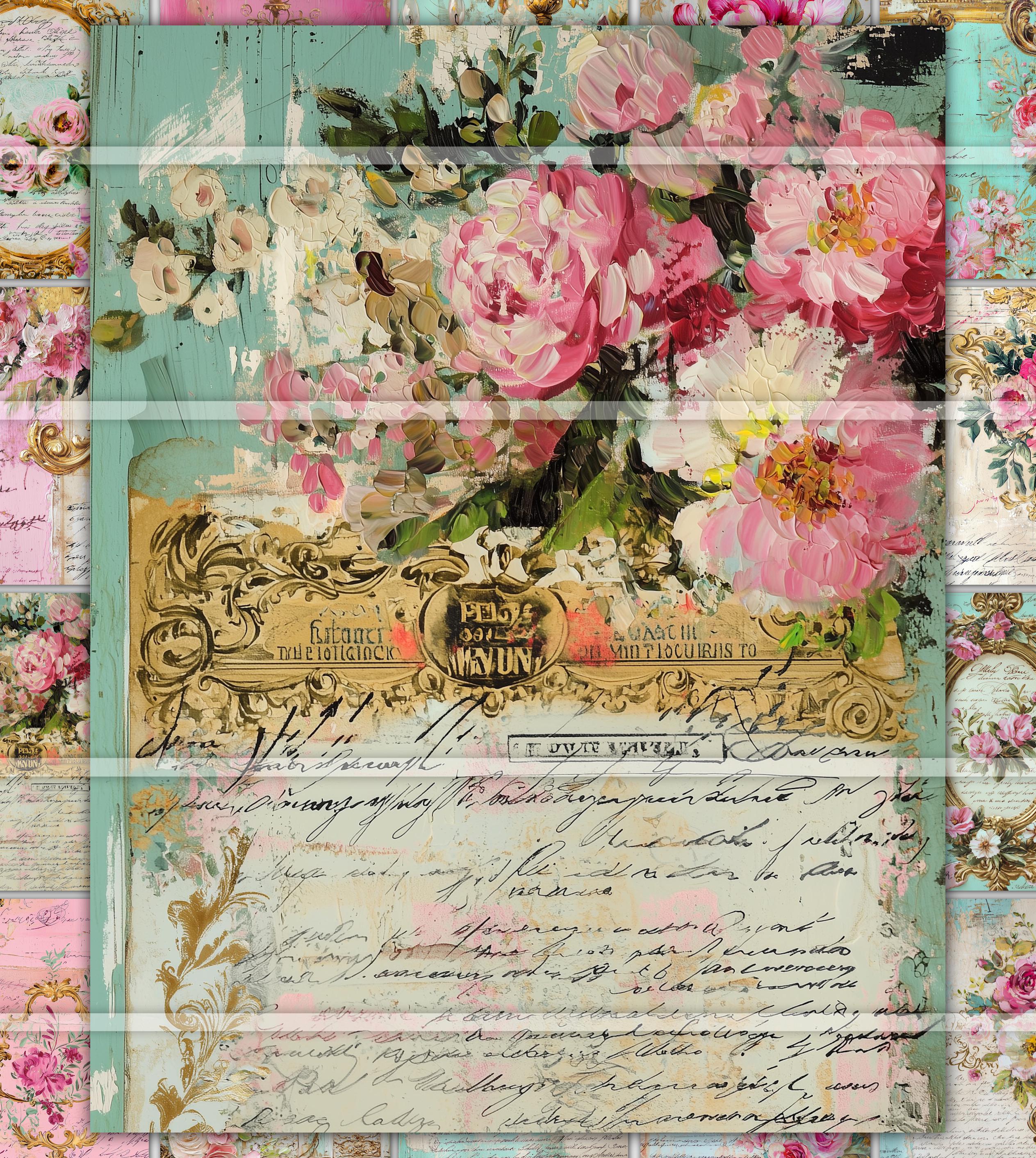 Fresh Flowers, Botanical Junk Journal Kit, Printable Pages, Floral ...