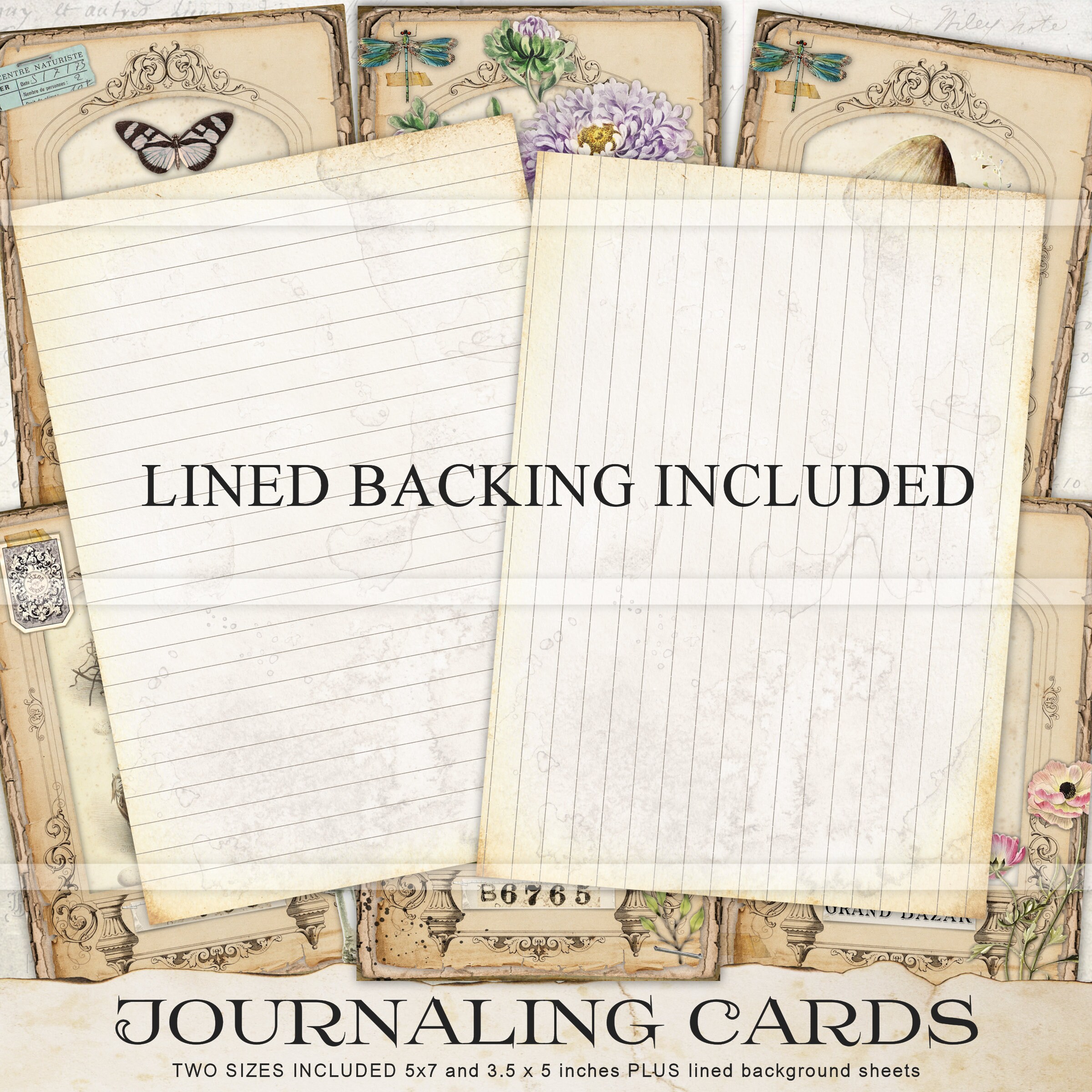 Printable Journaling Cards, Junk Journal Kit, Journal Card, Digital ...