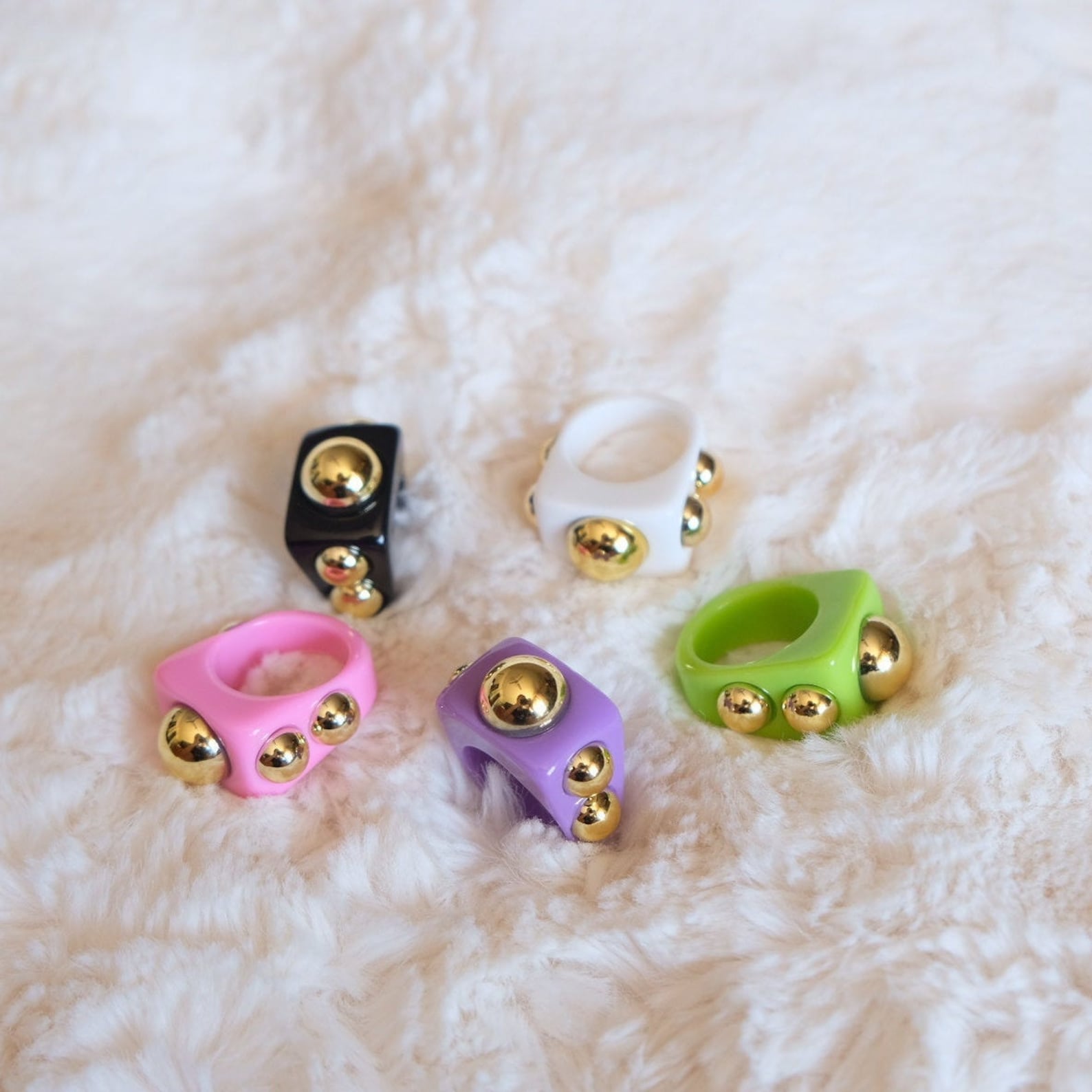 Y2K Chunky Rings / Resin Rings / Trendy Rings / Colorful Rings | Etsy