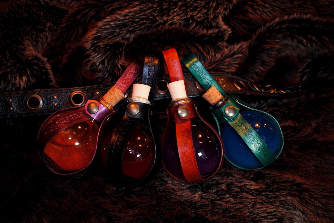Leather Potion Bottle Holders - Etsy