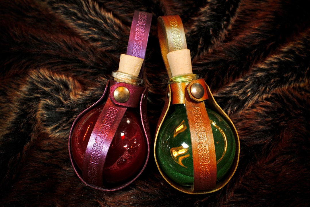 Leather Potion Bottle Holders - Etsy