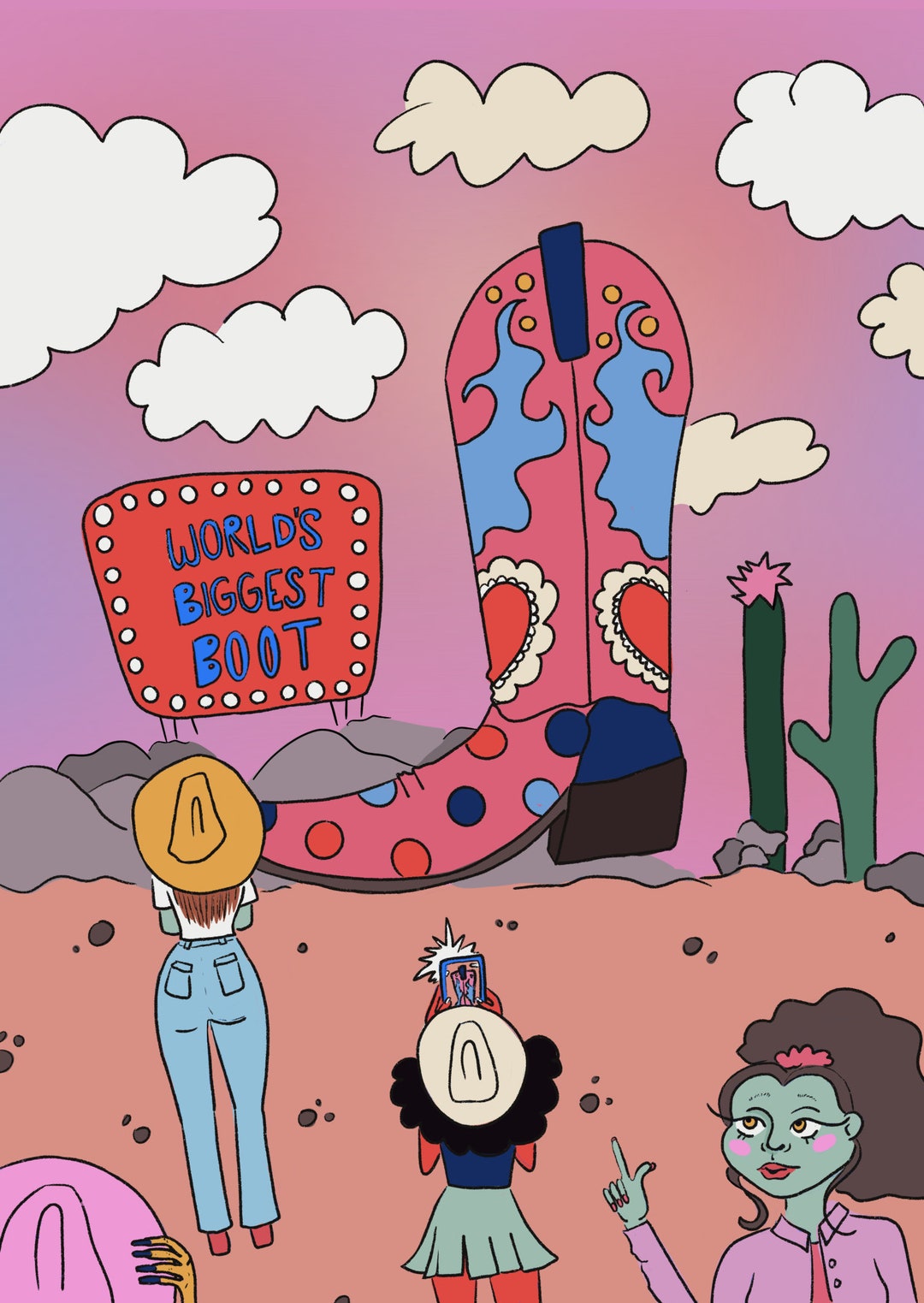 World's Biggest Boot Mini Print/postcard - Etsy