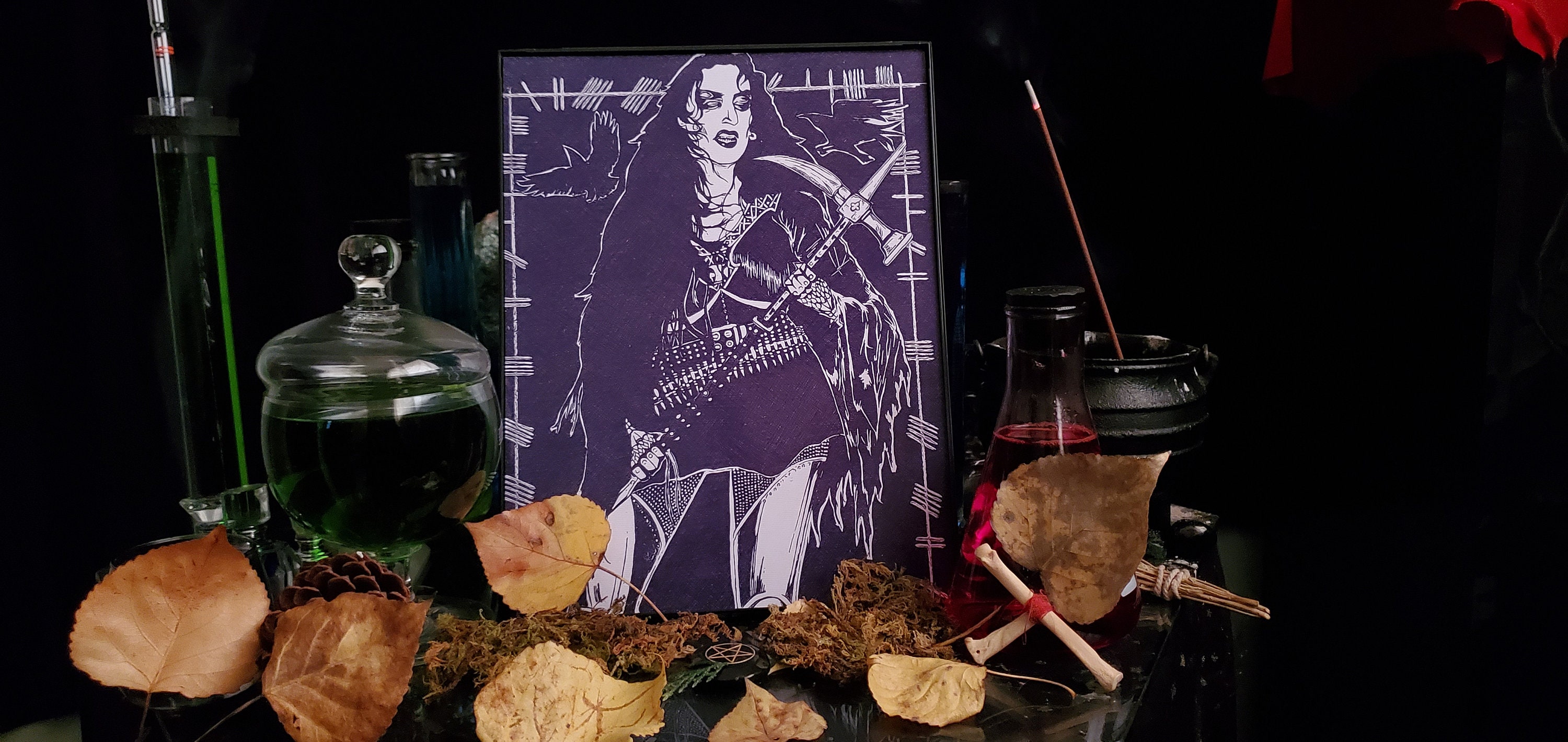 The Morrigan. Black Metal Celtic Gothic Nicola Trier Medieval - Etsy