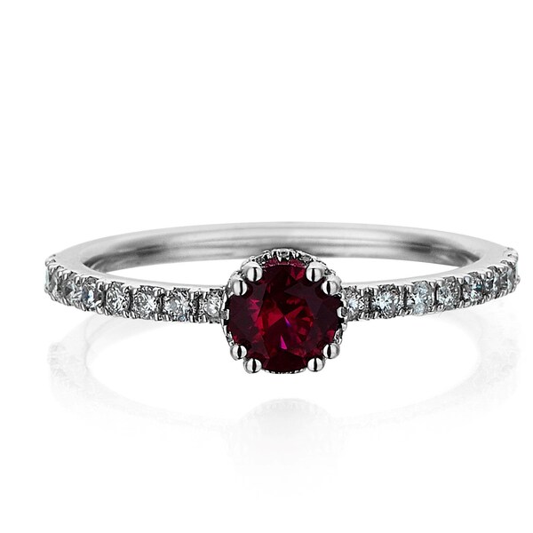 Ruby Birthstone Ring - Etsy